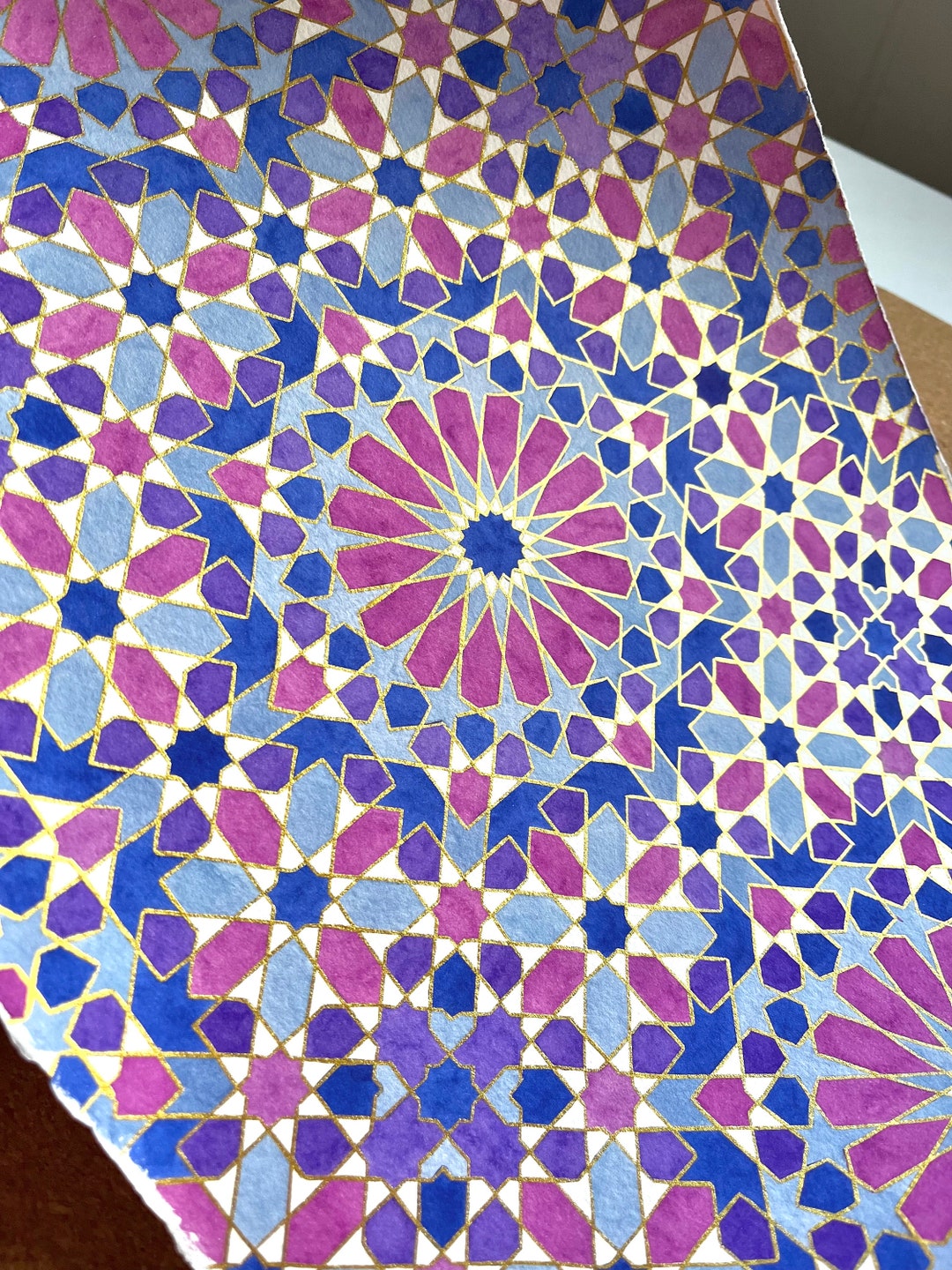 Original Watercolor Detail Geometry Alhambra - Etsy