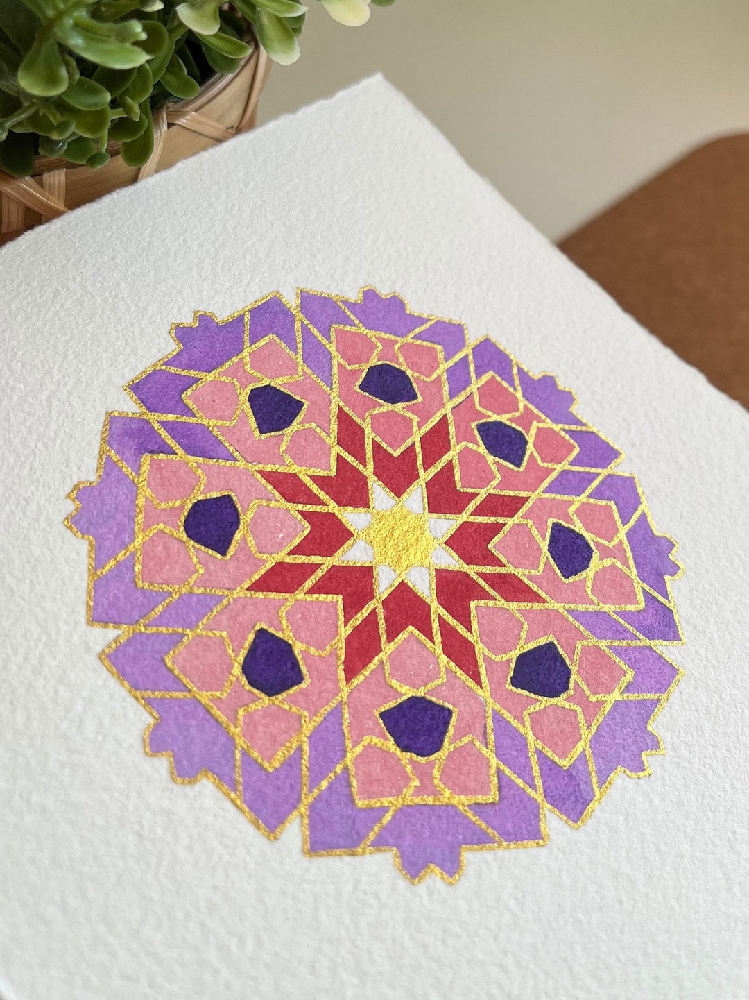 Original Watercolor Geometry of the Alhambra - Etsy