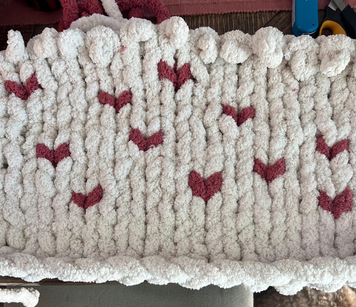 For the Love of All Things Pretty, Heart Shaped Blanket - Etsy