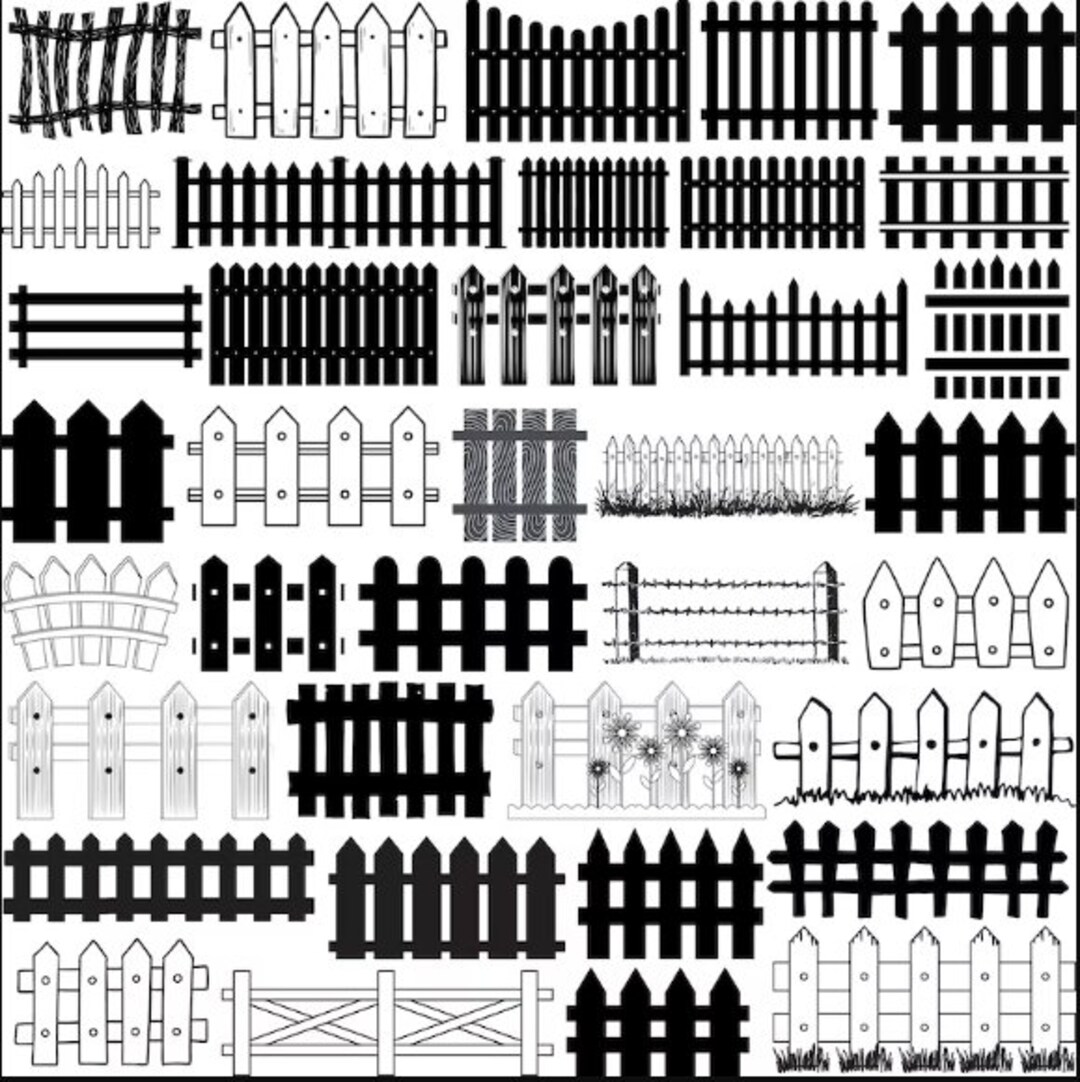 Fence SVG Bundle, Fence Vector, Fence Cut Files, Wooden Fence Svg ...