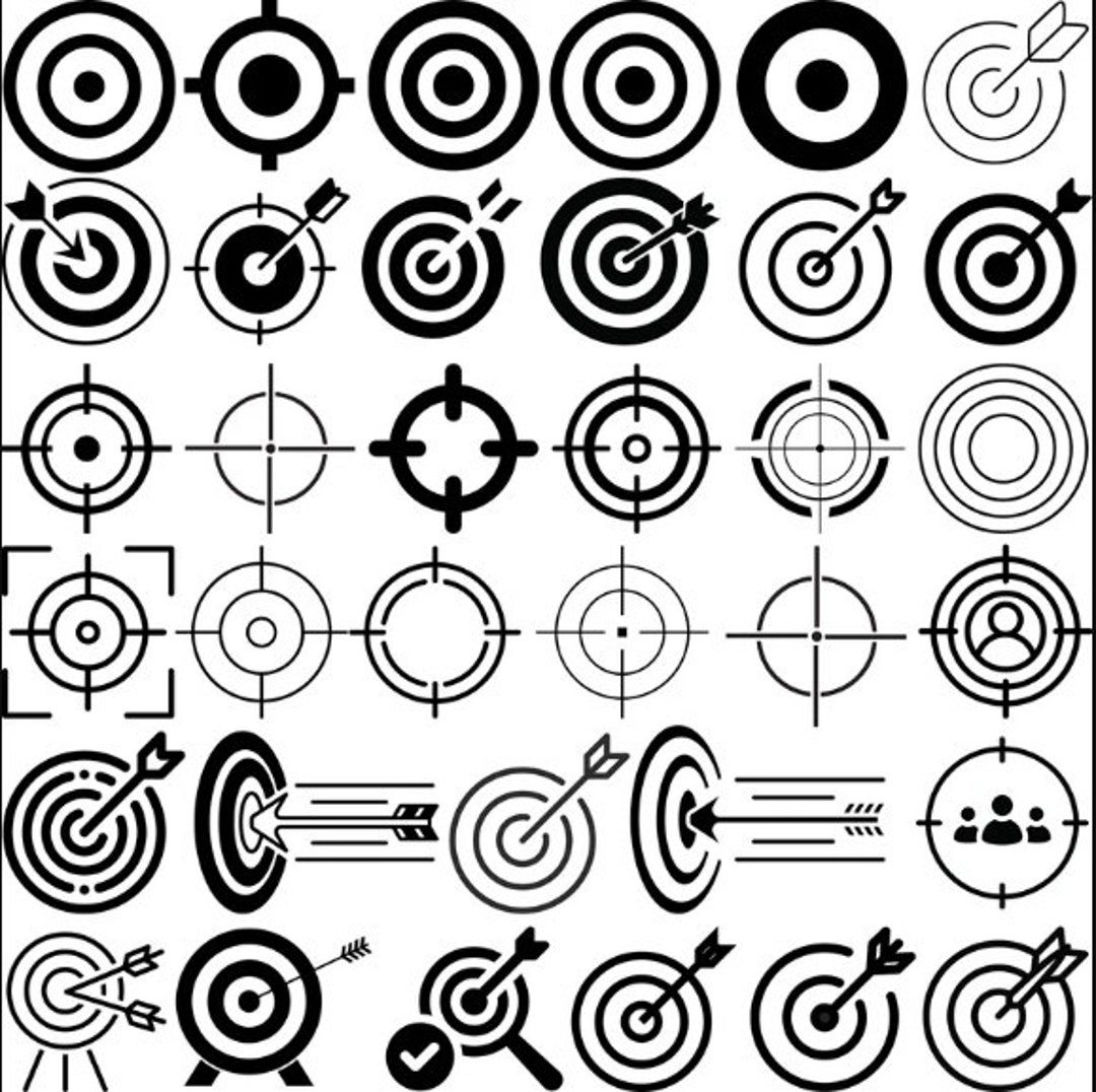 Target SVG Bundle, Shooting Target SVG, Hunting Target SVG, Aim Target ...