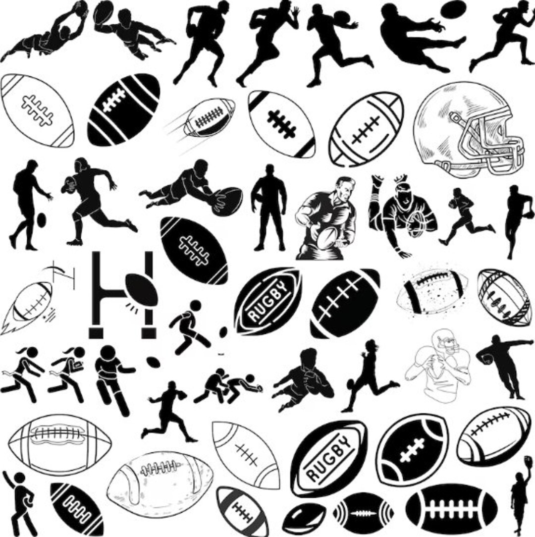 Rugby SVG Bundle, Rugby Player Svg, Rugby Monogram, Rugby Vector, Rugby ...