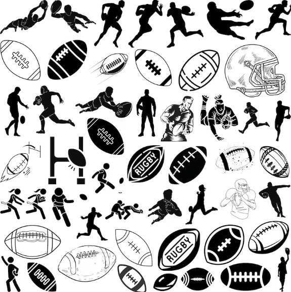 Rugby SVG Bundle, Rugby Player Svg, Rugby Monogram, Rugby Vector, Rugby ...