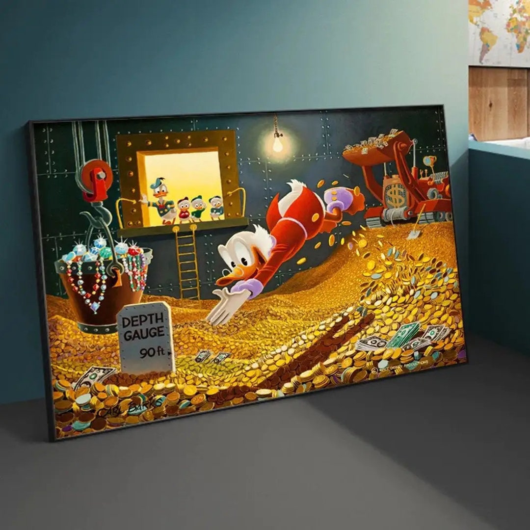 Scrooge Mcduck Funny Graffiti Art Money Dollars Coins Kids Paintings ...