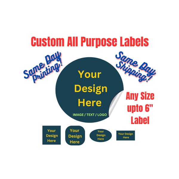 Custom 1 Inch Logo Stickers - Etsy