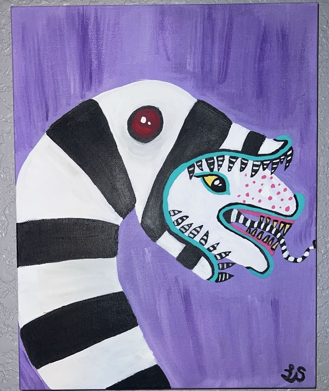 CUSTOM Beetlejuice Sandworm Painting - Etsy