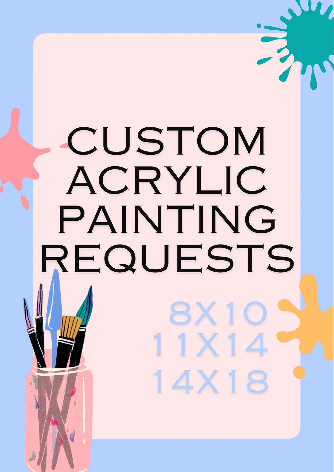 CUSTOM Acrylic Painting Requests - Etsy
