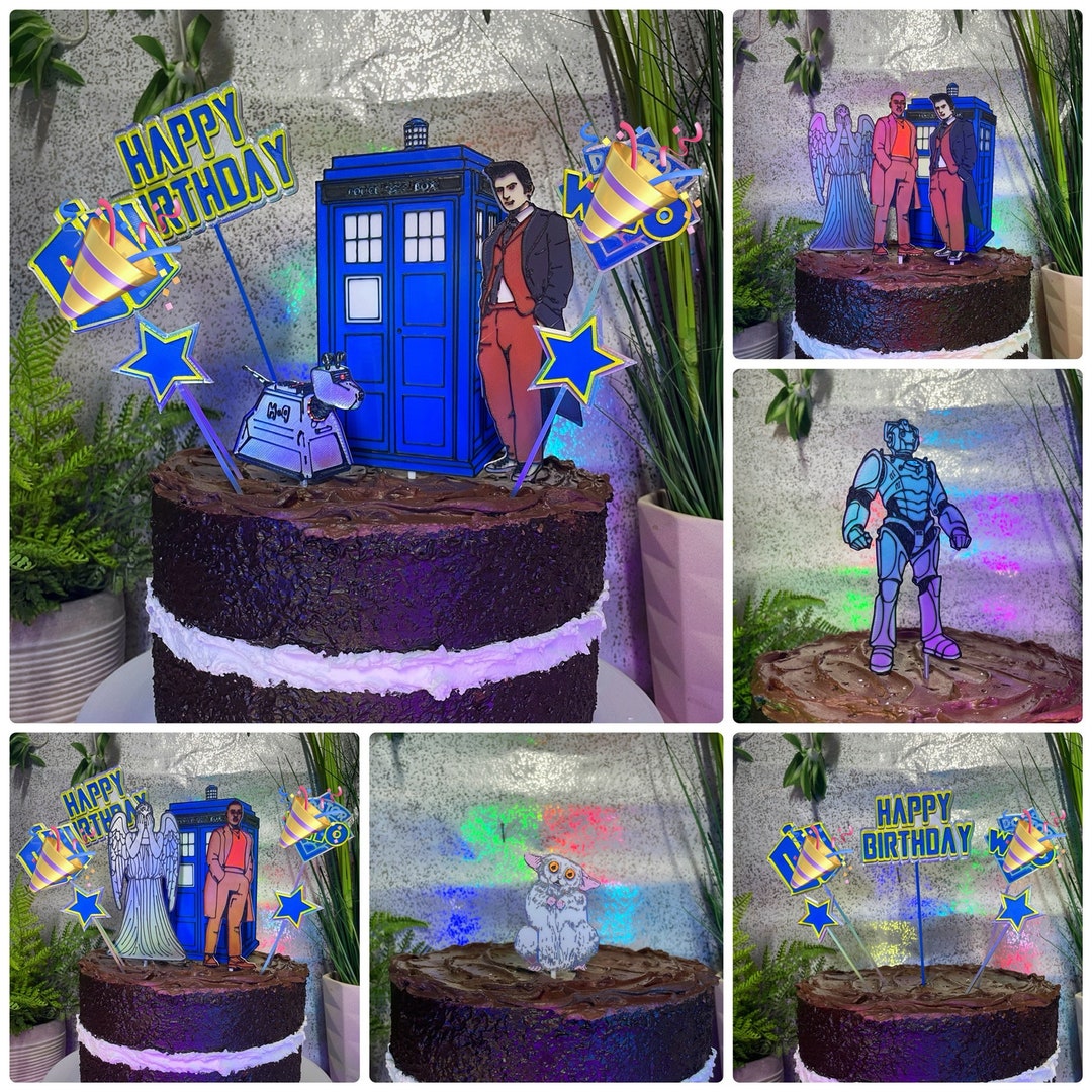 Acrylic Cake Toppers TV DW - Etsy UK