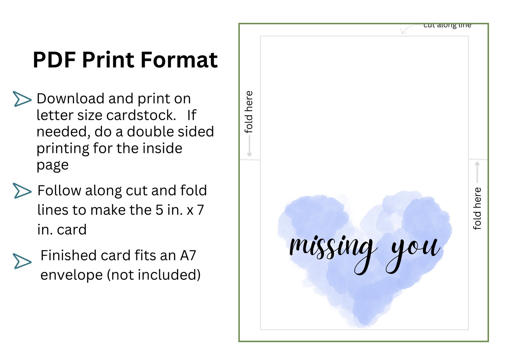 Printable Missing You Minimalist Card Long Distance Relationship Etsy