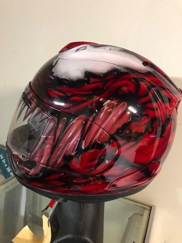 Carnage Themed Professionally Custom Painted Motorcycle Helmet - Etsy