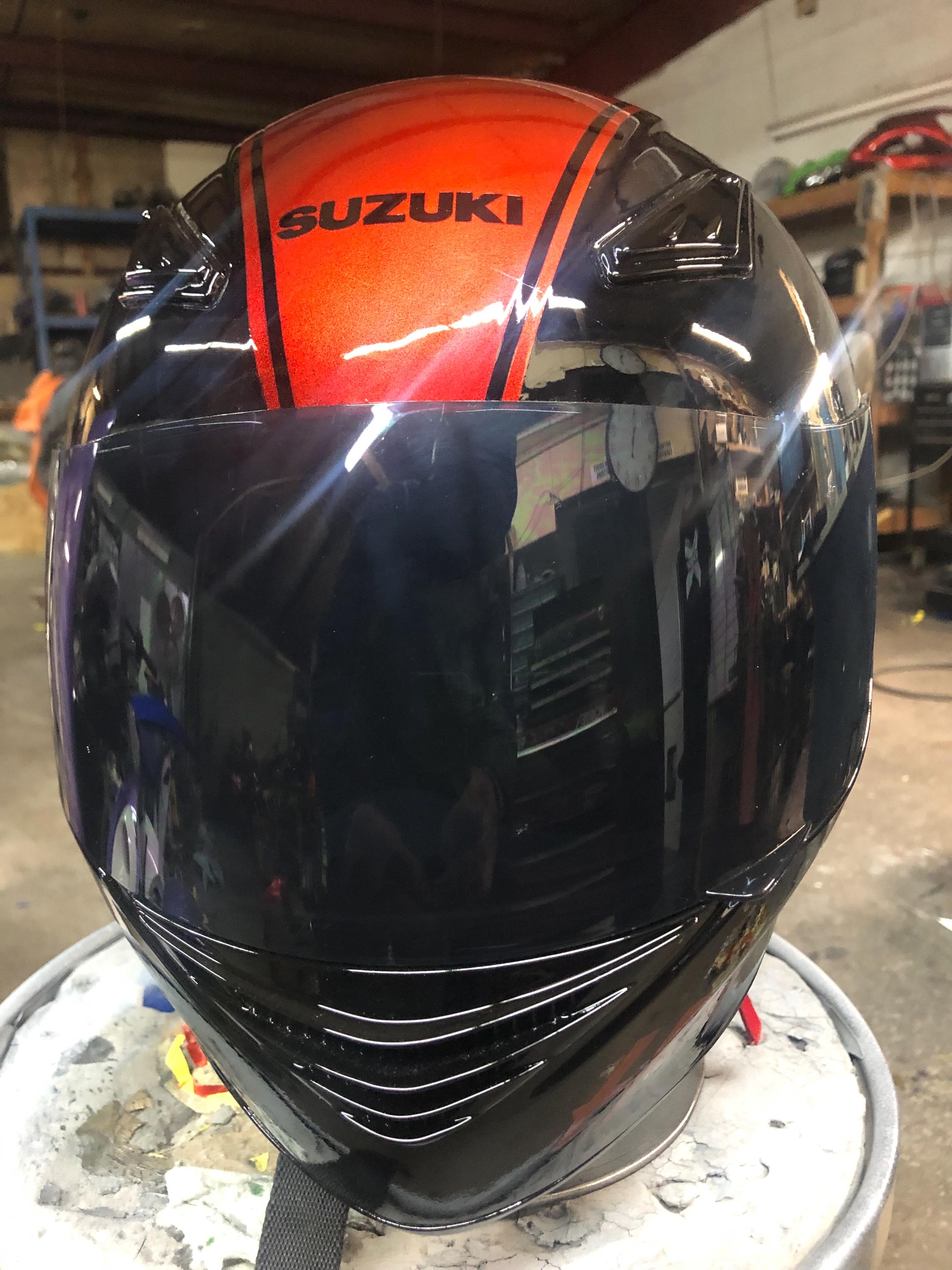 Hayabusa Themed Professionally Custom Painted Motorcycle Helmet-hjc ...