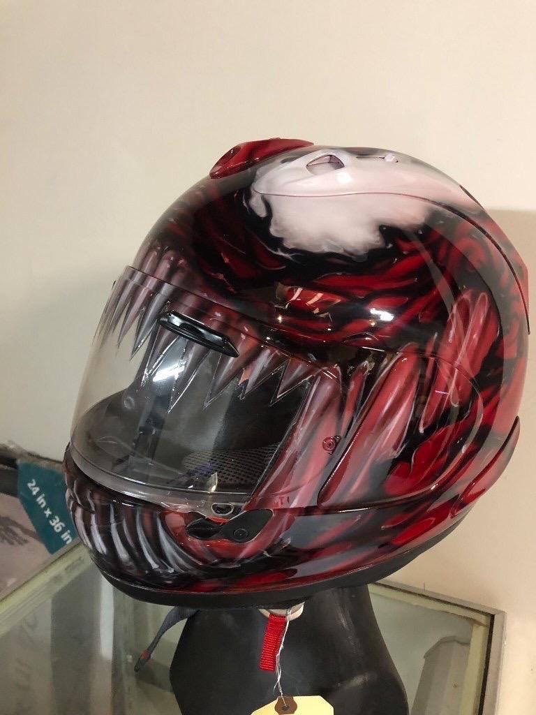 Carnage Themed Professionally Custom Painted Motorcycle Helmet - Etsy