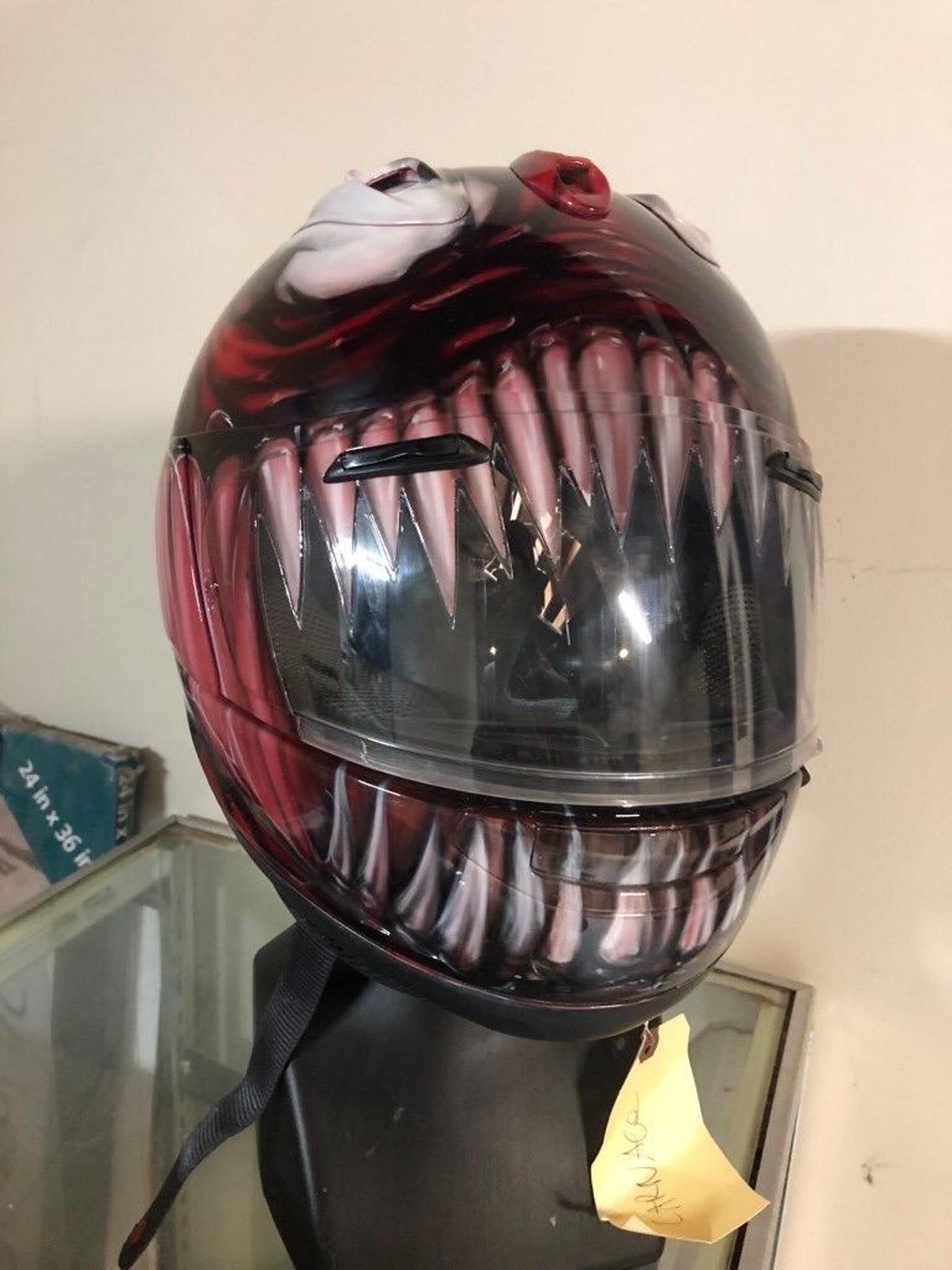 Carnage Themed Professionally Custom Painted Motorcycle Helmet - Etsy