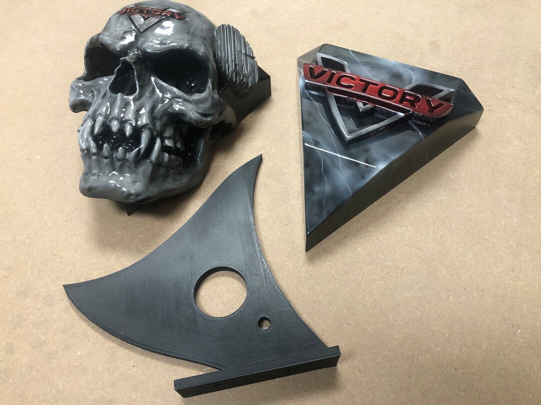 Set of Custom Made and Painted Skull Theme Victory Custom Cheese Wedge ...