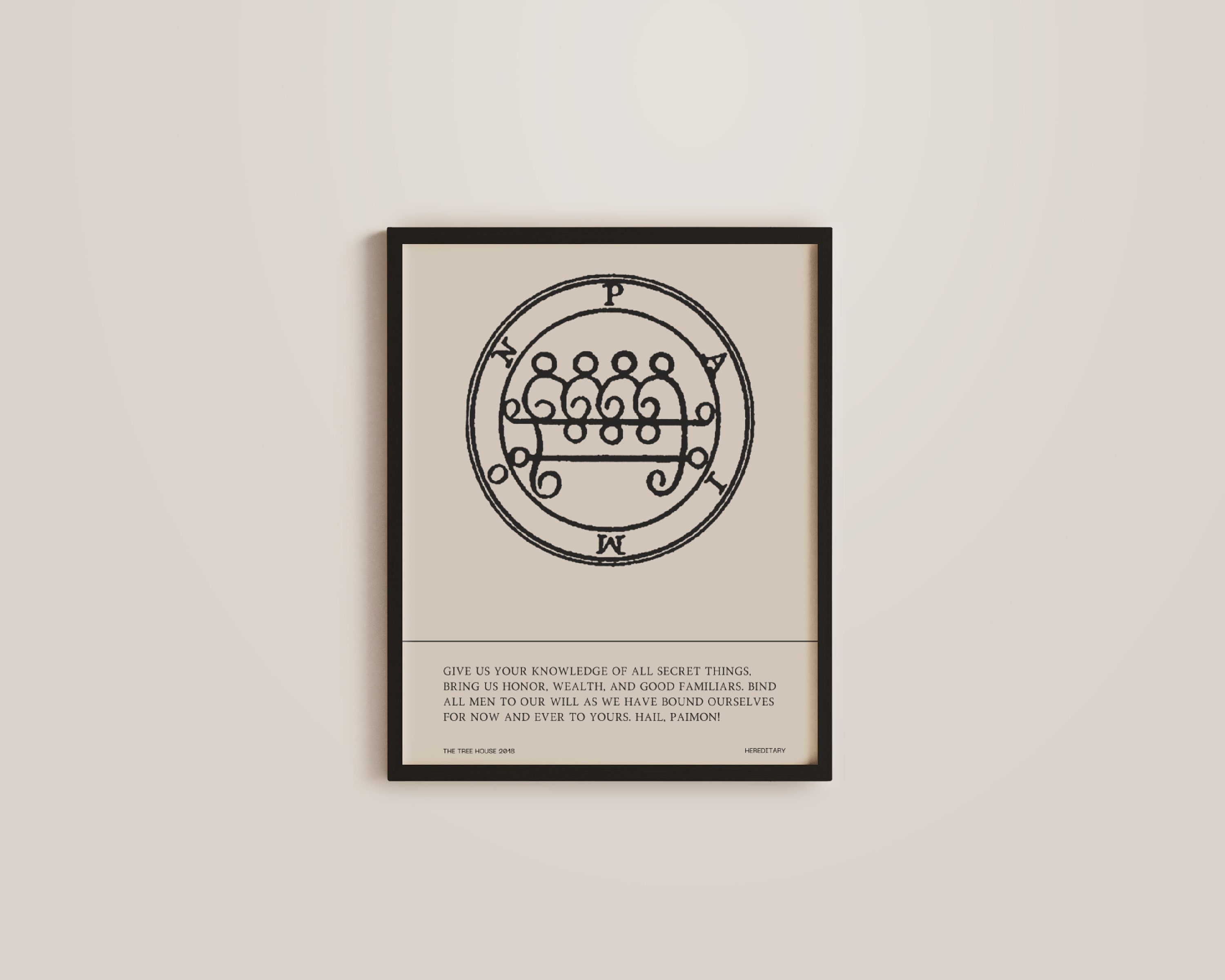 Hereditary Film Quote Poster | Paimon Symbol Poster | Horror Film ...