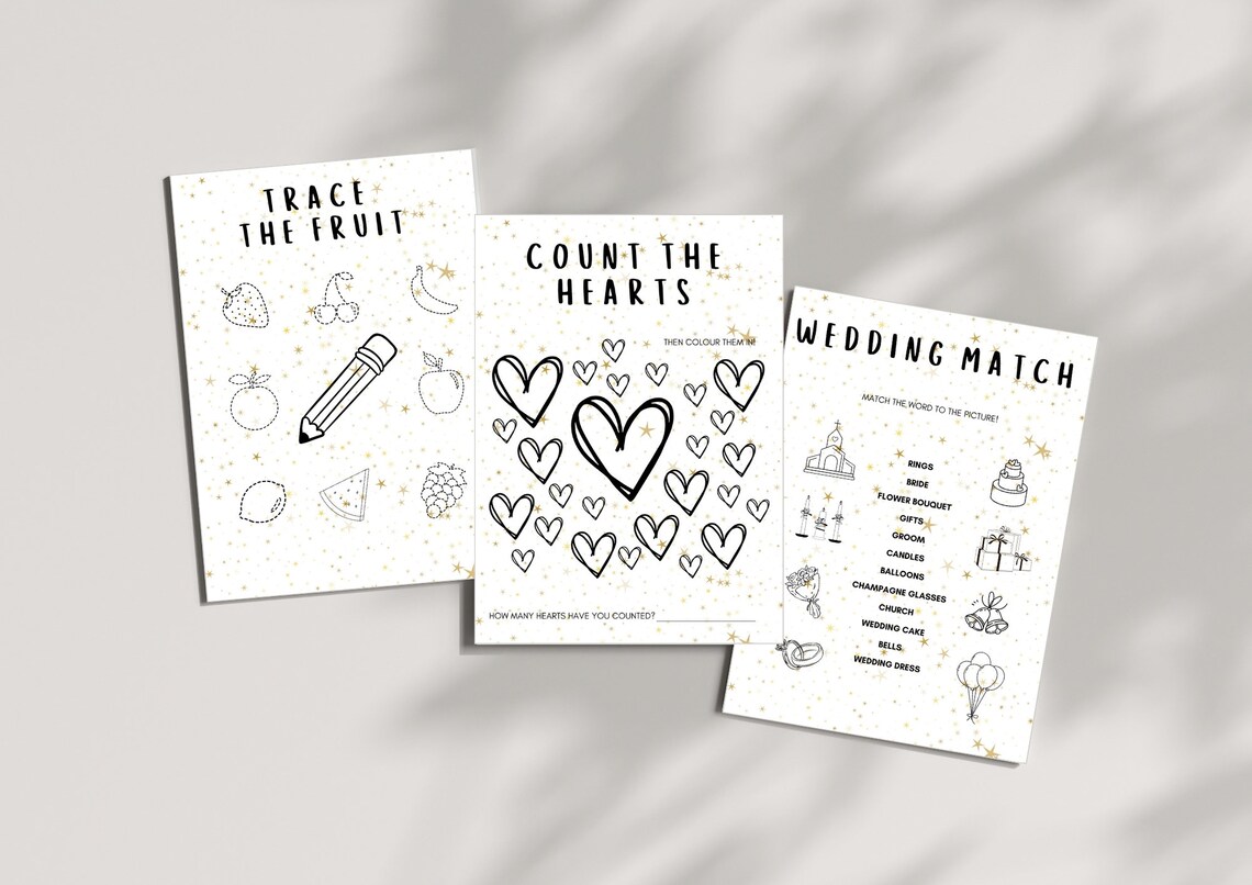 Printable Wedding Activity Book for Kids Instant Download Fun ...
