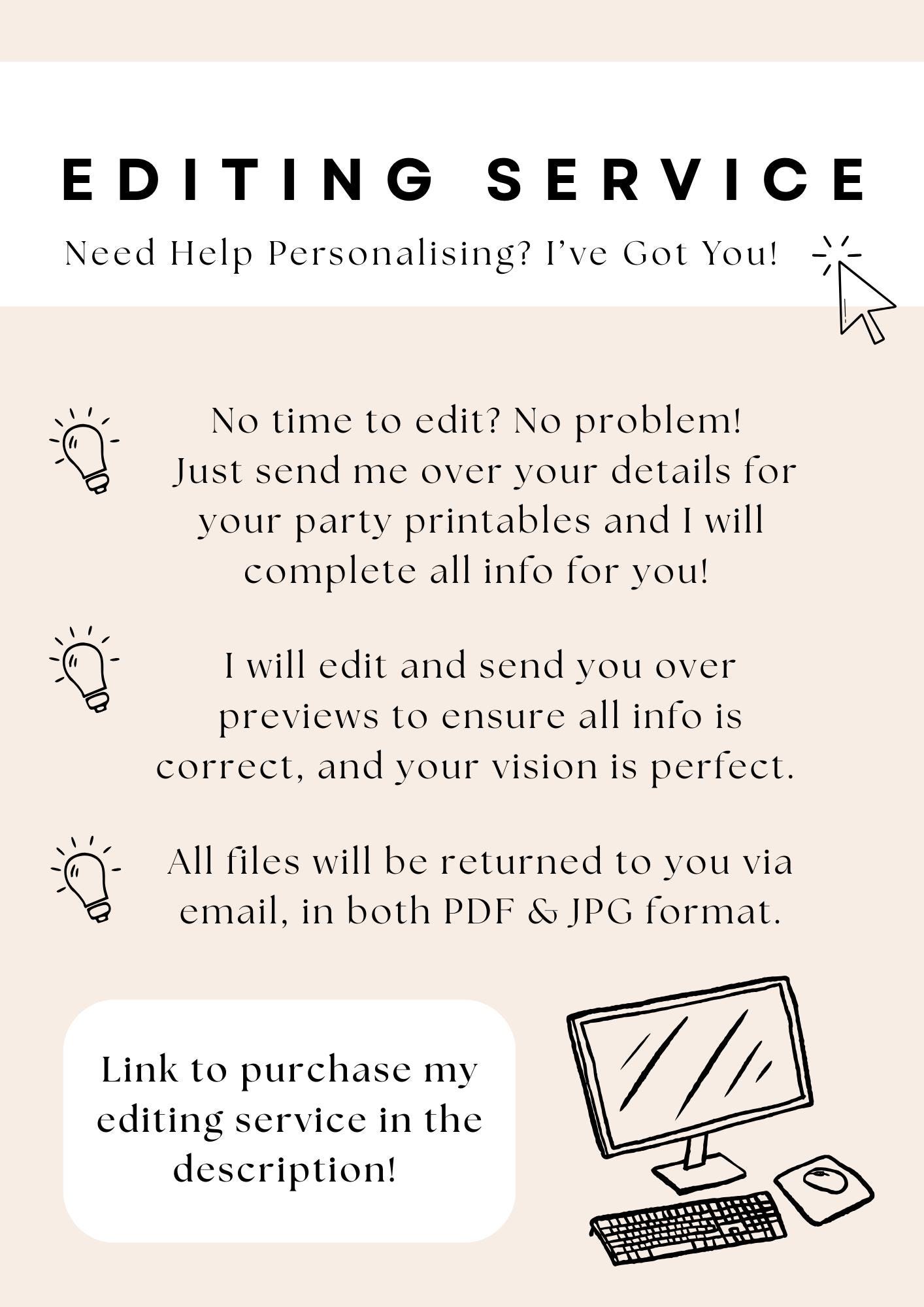 Hen Do Invitation - Editable Template for Cocktail Theme Party ...