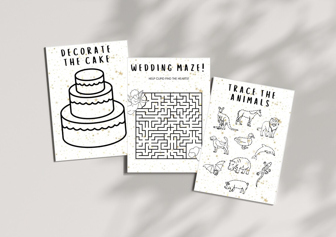 Printable Wedding Activity Book for Kids Instant Download Fun ...