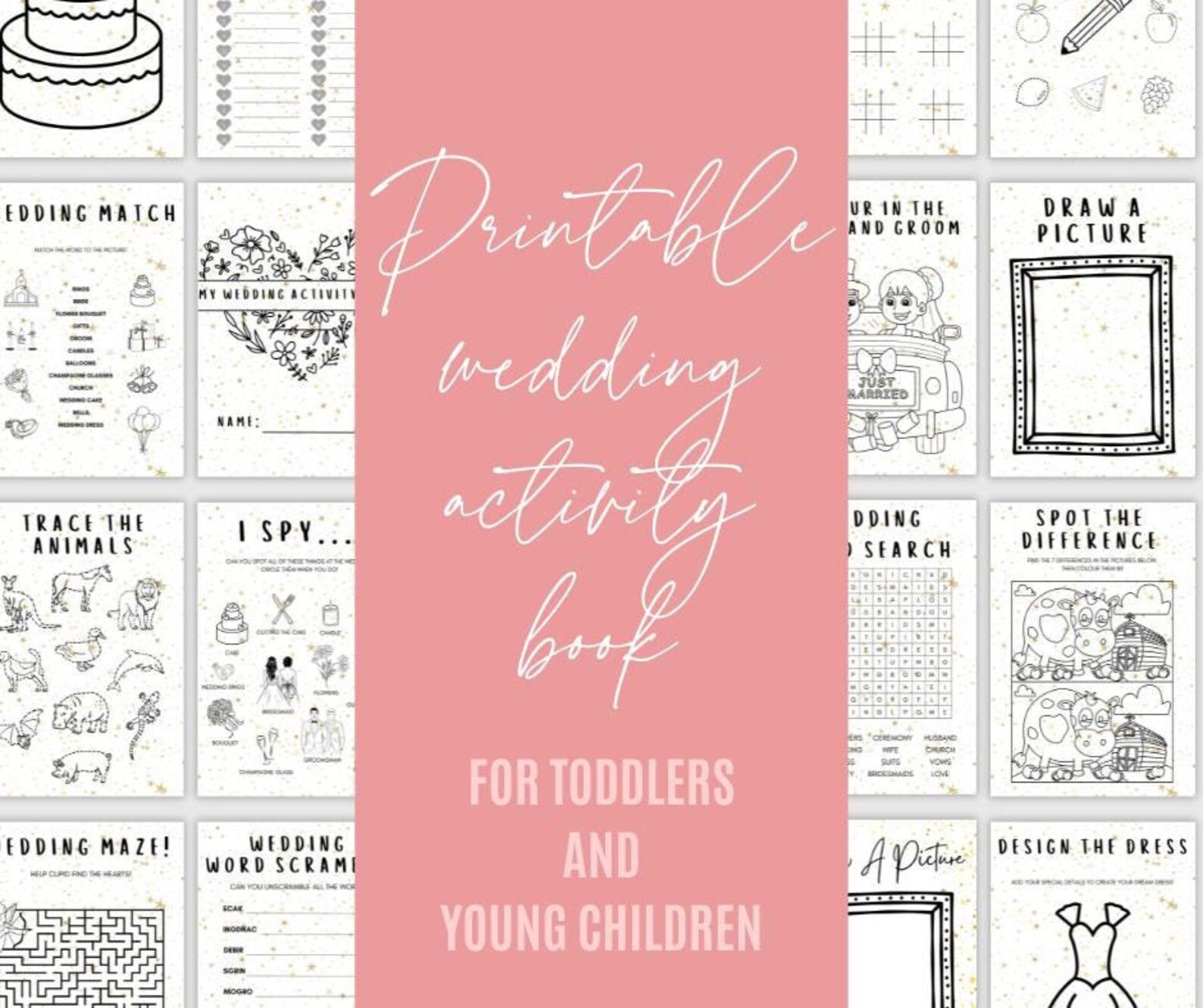 Printable Wedding Activity Book for Kids Instant Download Fun ...