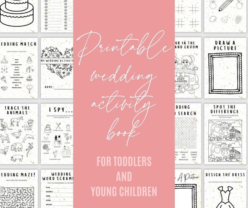 Printable Wedding Activity Book for Kids Instant Download Fun ...