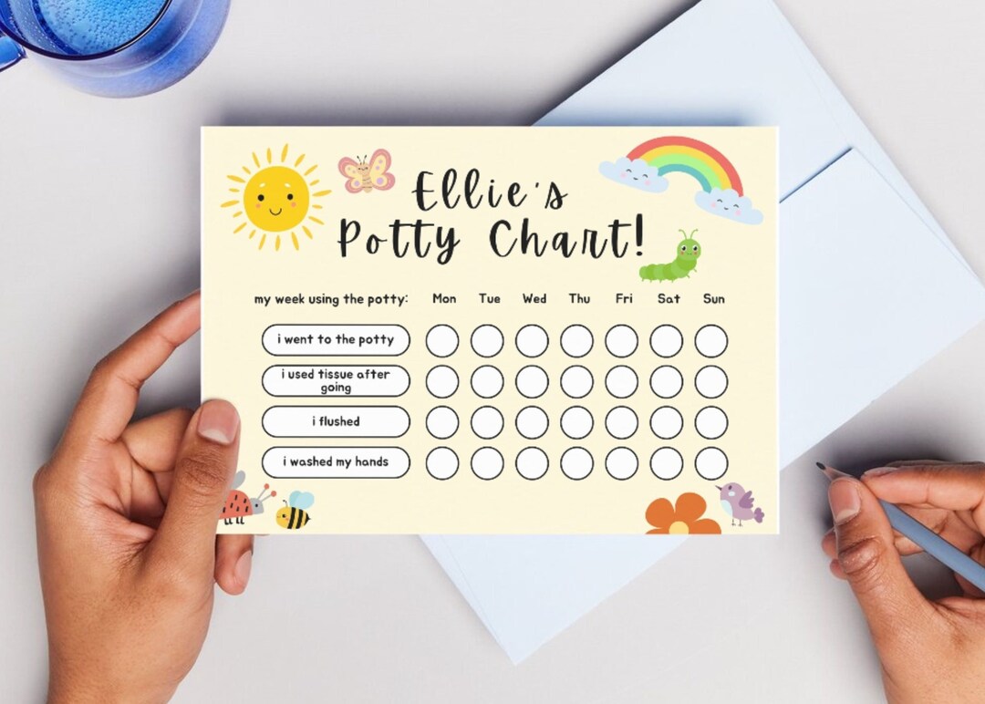 Kids Potty Training Chart Toilet Training Reward Chart for Toddlers ...