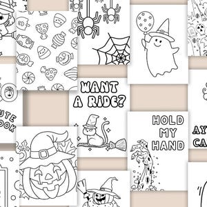 Printable Halloween Colouring Book, Kids Activity Pages, Digital ...