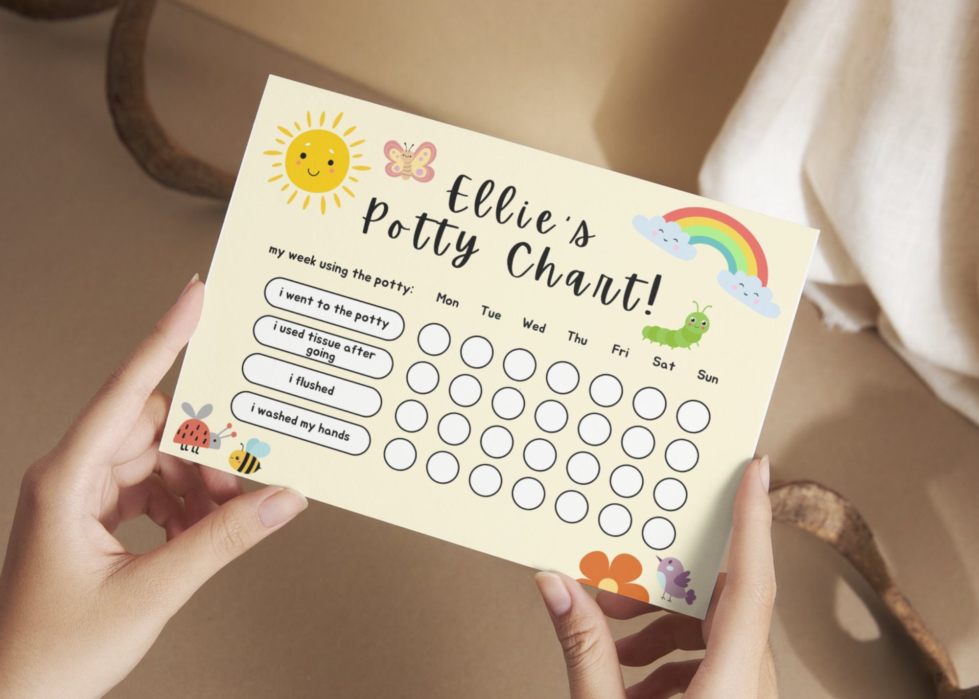 Kids Potty Training Chart Toilet Training Reward Chart for Toddlers ...