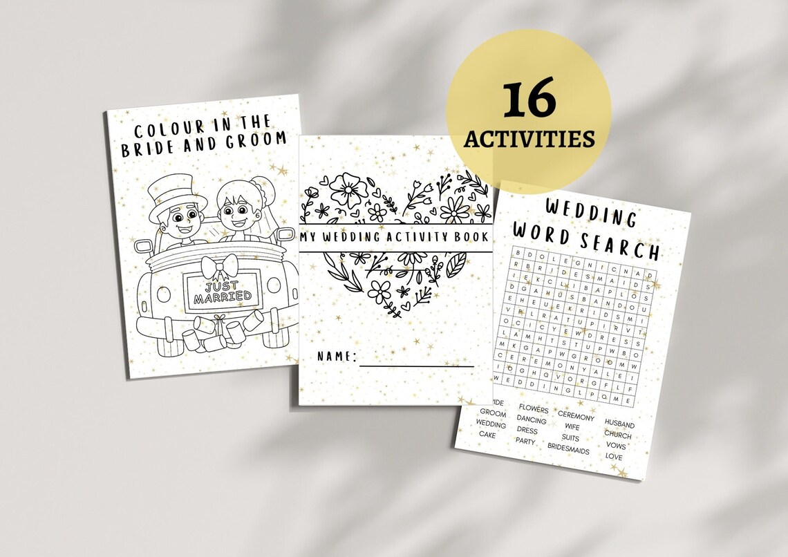 Printable Wedding Activity Book for Kids Instant Download Fun ...