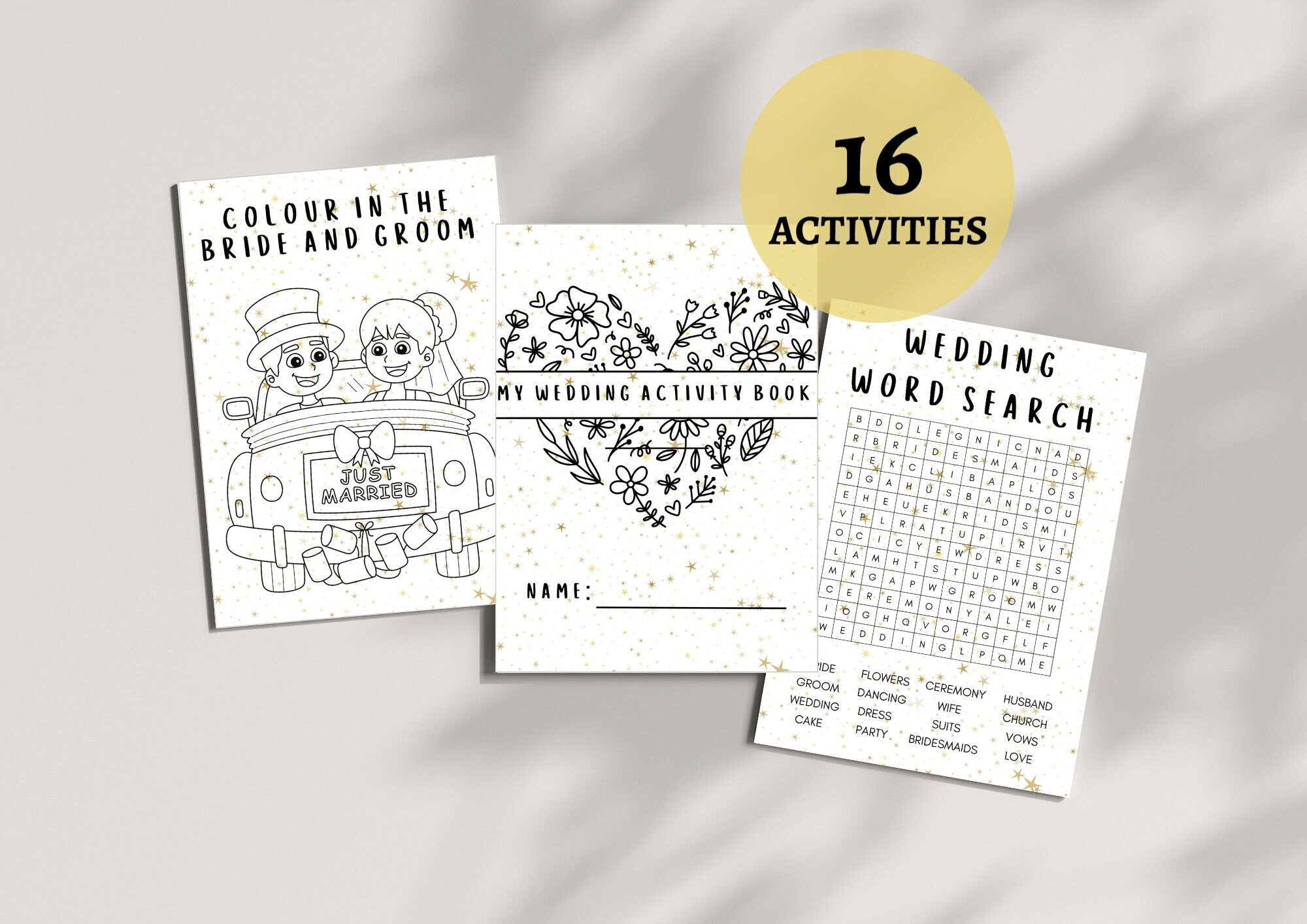 Printable Wedding Activity Book for Kids Instant Download Fun ...