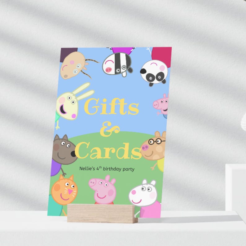 Peppa Pig Party Welcome Sign | Kids Birthday Party Decoration ...