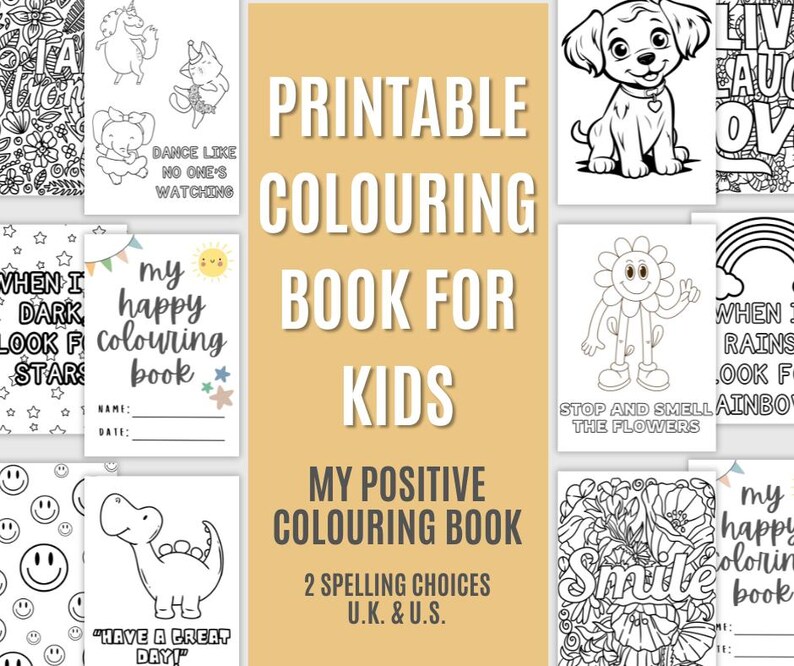 Printable Kids' Colouring Activity Books for Positive Mental Health ...