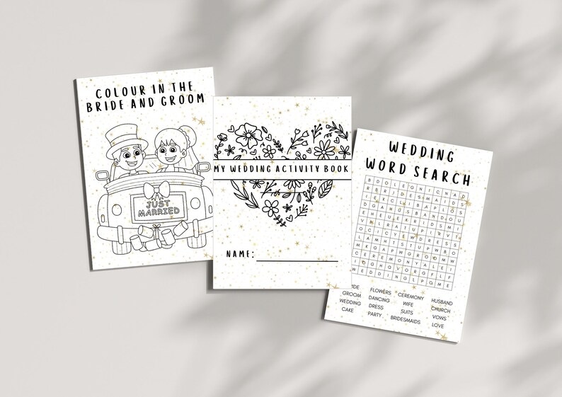 Printable Wedding Activity Book for Kids Instant Download Fun ...
