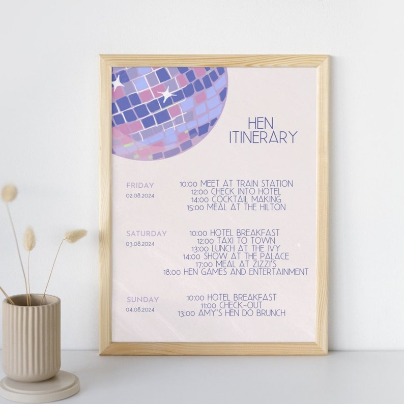 Editable Template Pack for Hen Do Weekend Bridal Party Signs Printable ...
