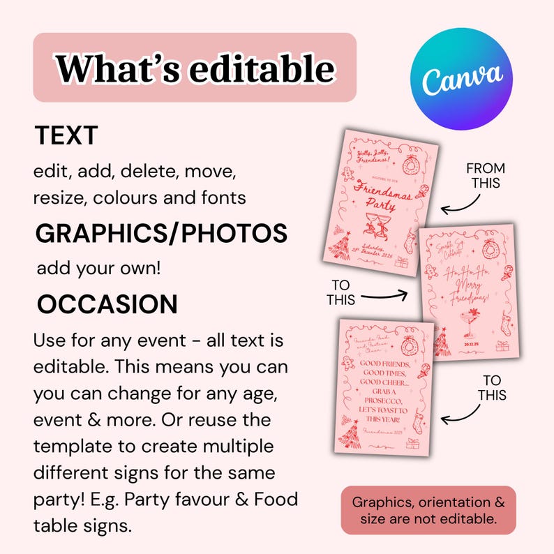 Editable Friendsmas Welcome Sign Printable – Friendsmas Party Print ...