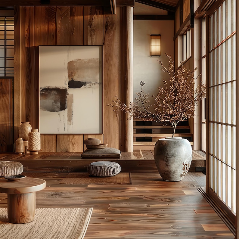 Silent Alignment | Minimalist Abstract Painting | Japandi Wabi-sabi ...