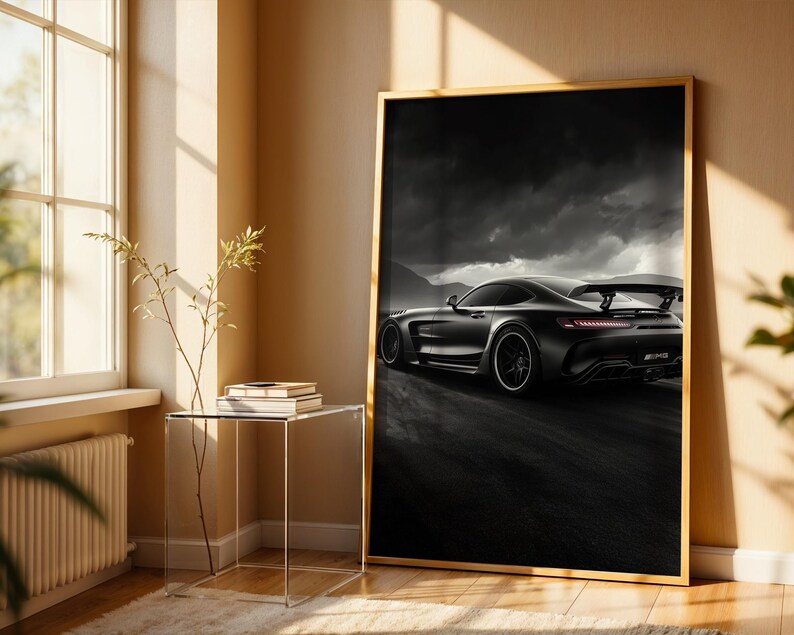 Supercar Wall Art Black Series Print, GT Monochrome (multiple Sizes ...