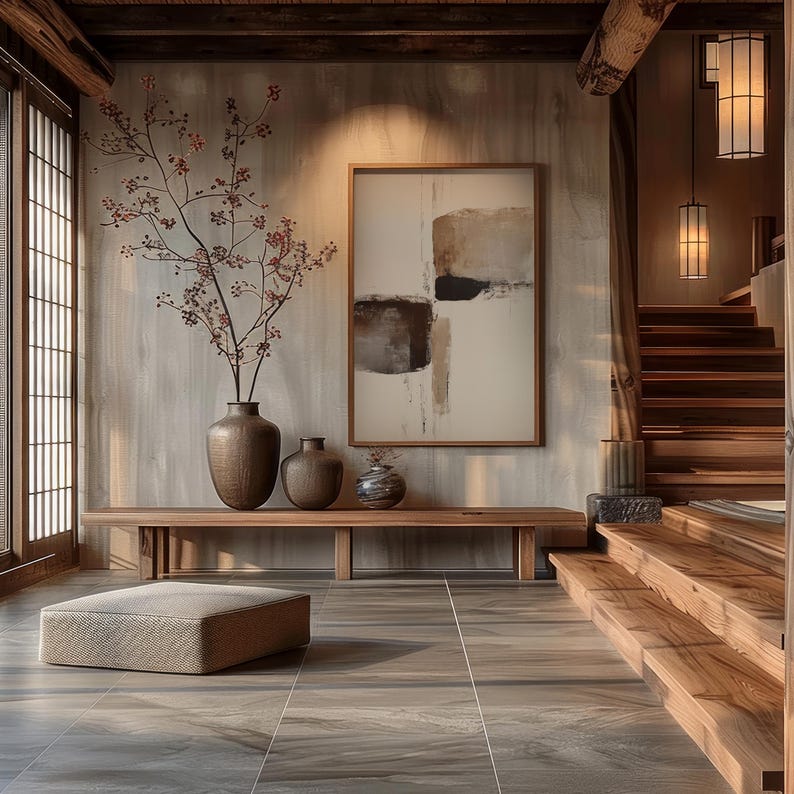 Silent Alignment | Minimalist Abstract Painting | Japandi Wabi-sabi ...