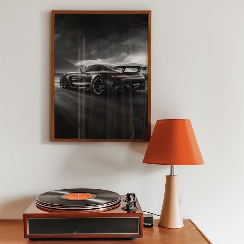 Supercar Wall Art Black Series Print, GT Monochrome (multiple Sizes ...