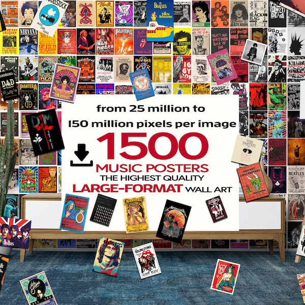 Rock Concert Posters - Etsy