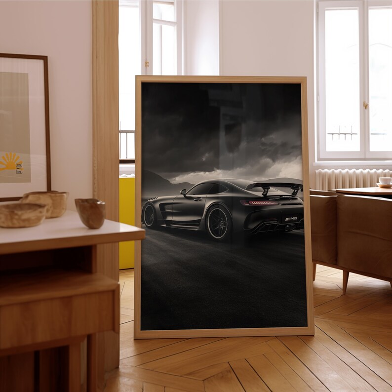 Supercar Wall Art Black Series Print, GT Monochrome (multiple Sizes ...