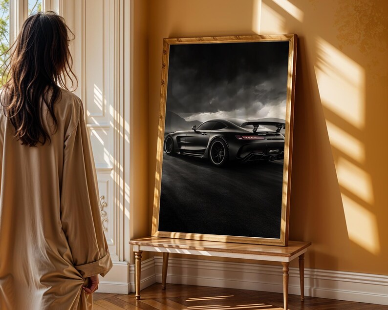 Supercar Wall Art Black Series Print, GT Monochrome (multiple Sizes ...