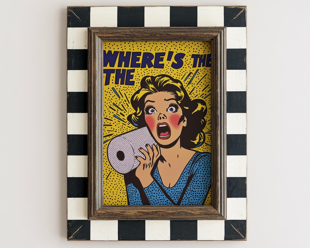 Pop Art Comic Book Woman Yelling - Retro Vintage Wall Art, Colorful ...