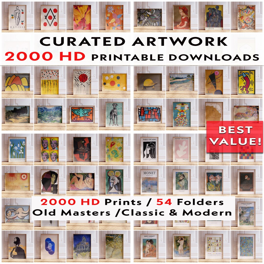2000+ Printable Wall Art Prints for Home Decor - Gallery Set - MEGA ...