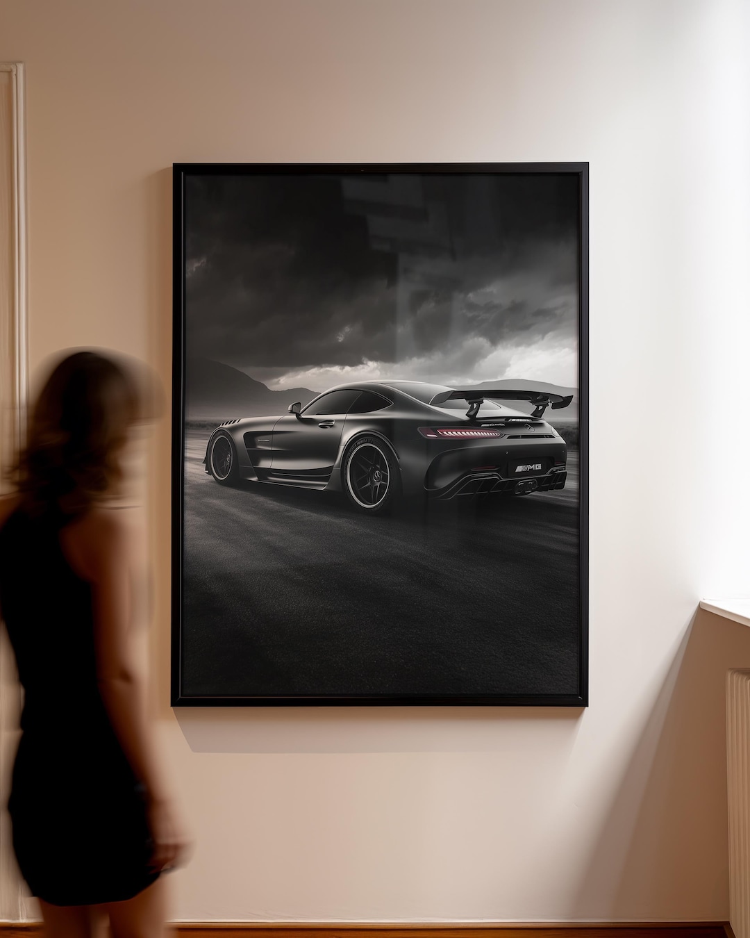 Supercar Wall Art Black Series Print, GT Monochrome (multiple Sizes ...