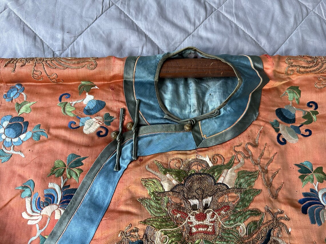Robe - Silk - China - Qing Dynasty (1644-1911) - Etsy