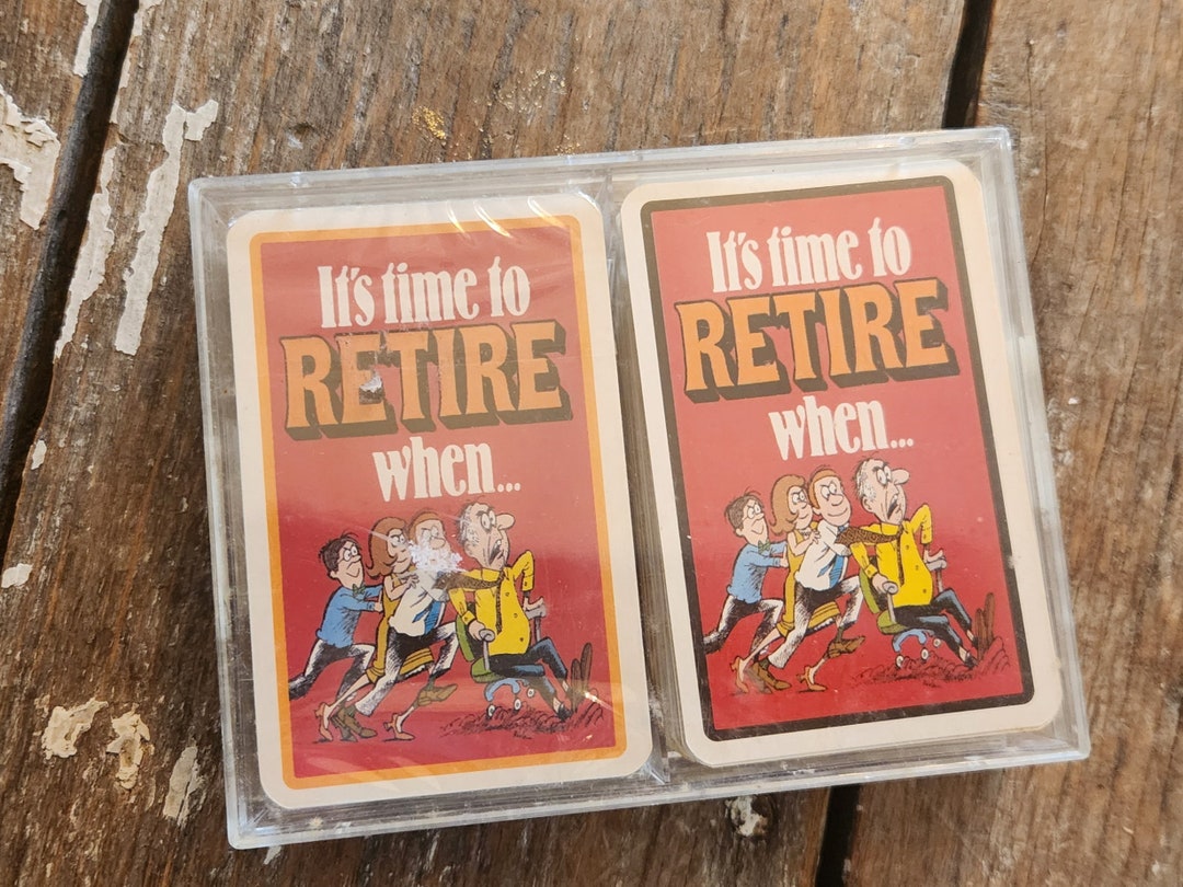 Vintage Funny Retirement Playing Cards - Etsy