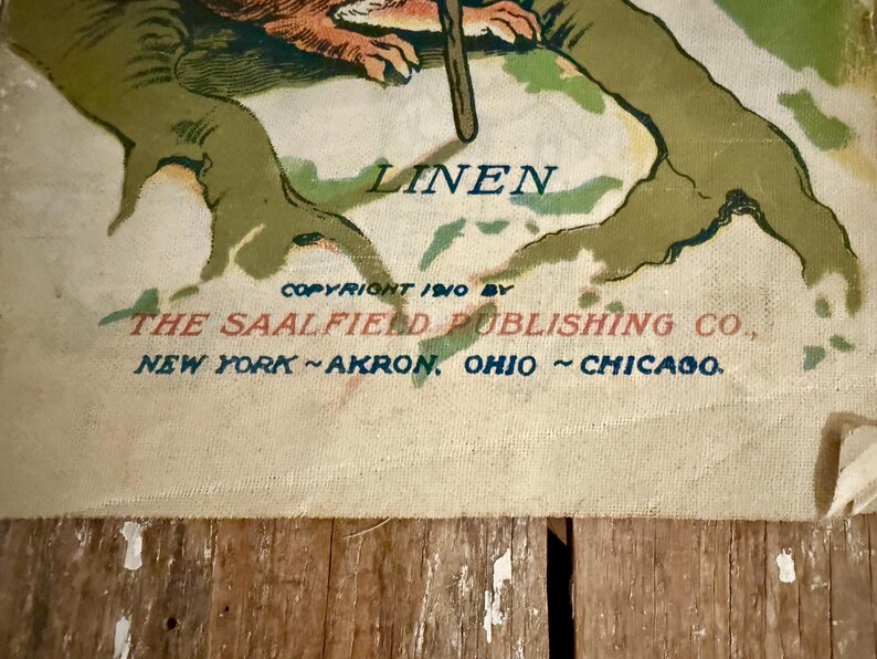 Antique 1910, Children's Cloth Book - the Little Lame Squirrel - Etsy