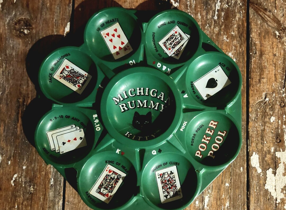 Vintage Michigan Rummy Black Cat Game Board From 1960s - Etsy