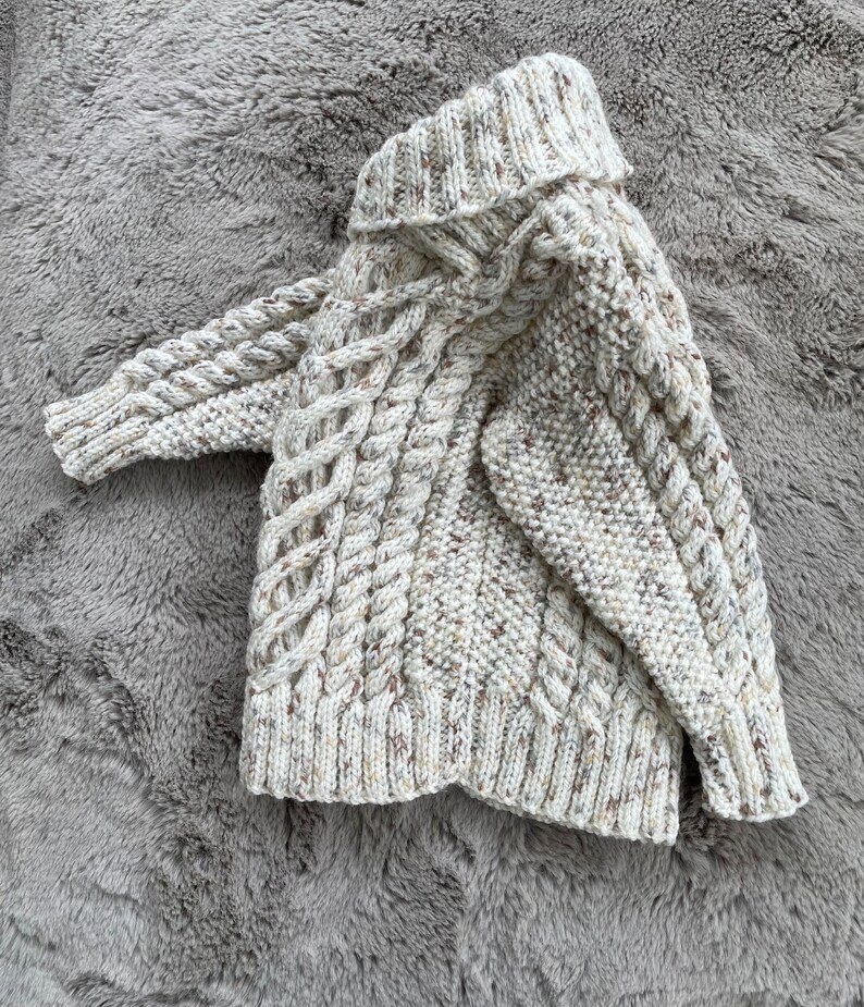 Cable Crossover Neck Sweater | Trendy Tots Sweater | 6-12 Months - Etsy