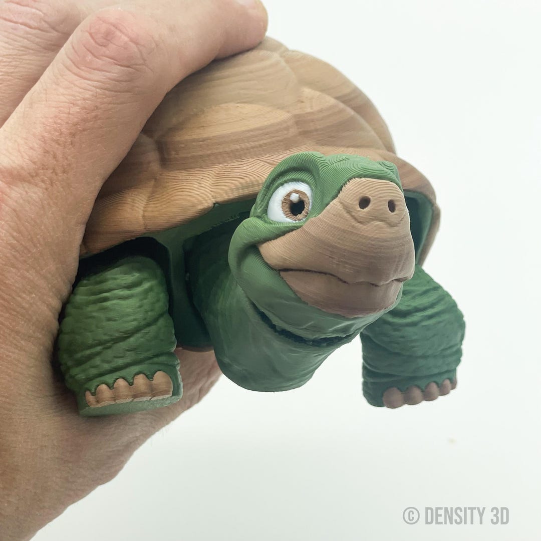 Turtle Decor - 3D Printed - Articulating and Posable - Realistic Colors ...